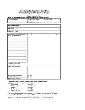 Fillable Online castleknock Cheque Requisition Form 2009.xls Fax Email ...