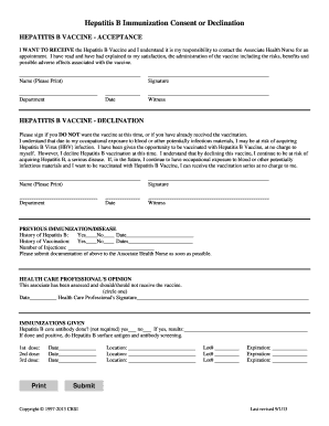 Fillable Online orientation integrarehab Hepatitis B Immunization ...