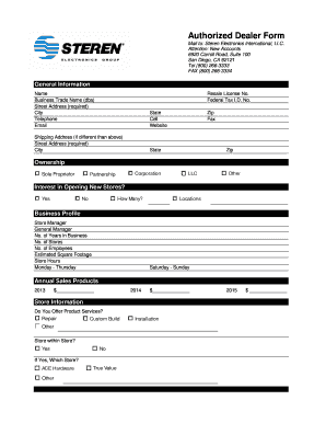 Fillable Online Authorized Dealer Form - Newtek Supply Fax Email Print ...