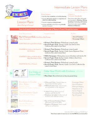 Fillable Online Lesson Plans Intermediate Lesson Plans - The NED Show ...