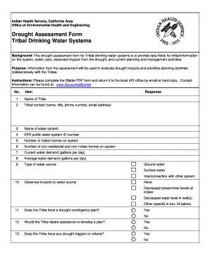 Fillable Online tribalgovtaffairs ca Drought Assessment Form Tribal ...