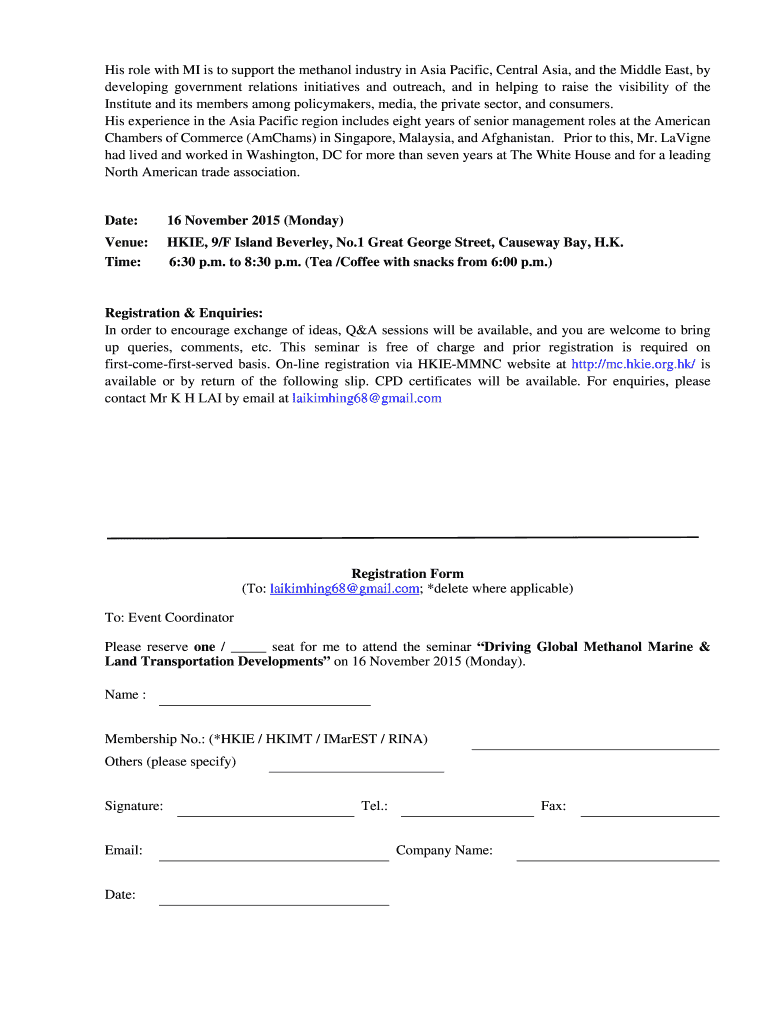 Fillable Online hkimt org Flyer for Technical Seminar - Driving Global ...