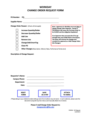 Fillable Online fau WORKDAY CHANGE bORDER REQUEST FORMb Fax Email Print ...