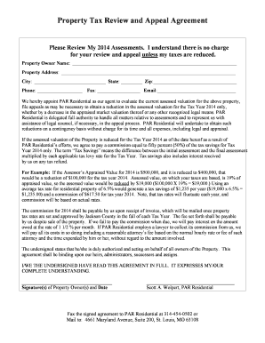 Fillable Online for your review and appeal unless my taxes are reduced ...