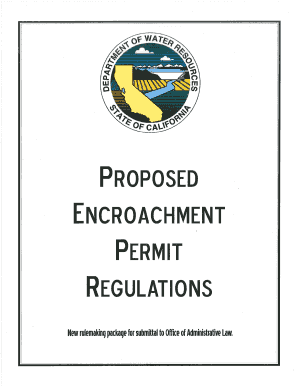 Fillable Online cwc ca PROPOSED ENCROACHMENT PERMIT REGULATIONS - cwc ...