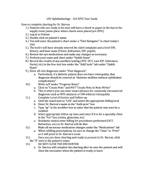 Fillable Online LSU Ophthalmology ILH EPIC User Guide Fax Email Print ...