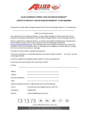 Warranty Decline Form - Fill Online, Printable, Fillable, Blank | pdfFiller