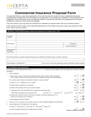 Fillable Online Commercial Proposal Form - Incepta Group Fax Email ...
