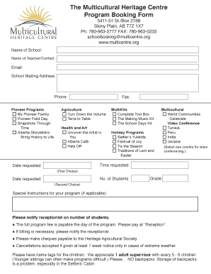 Fillable Online multicentre The Multicultural Heritage Centre ...