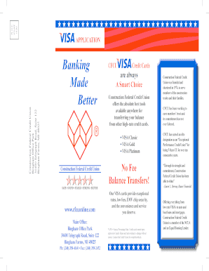 Fillable Online Banking CFCU Credit Cards Made Better Fax Email Print ...