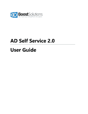 Fillable Online AD Self Service - User Guide - Boost Solutions Fax ...