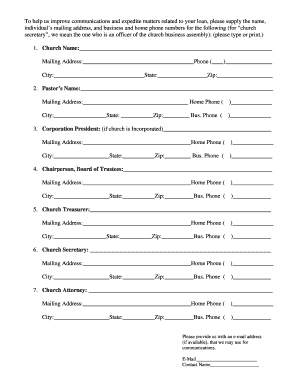 Fillable Online cbplus Church information sheet - Church Builders Plus ...
