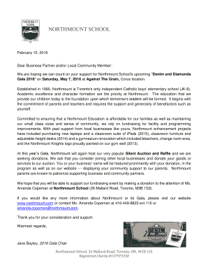 Fillable Online Silent Auction Request Letter Business Fax Email Print ...