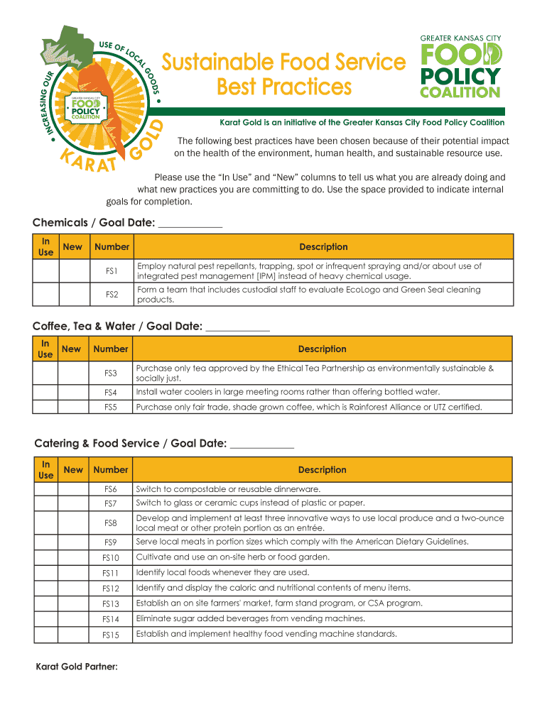 Fillable Online kcfoodpolicy Sustainable Food Service Best Practices ...