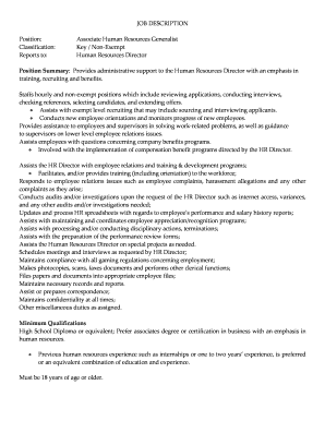 75+ Free Editable Human Resources Job Description Templates in MS Word ...