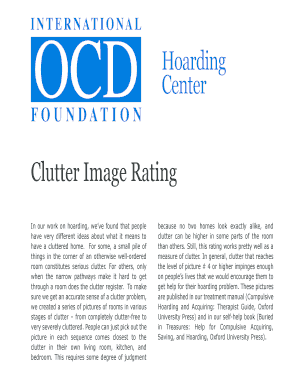 Clutter Image Rating - Fill Online, Printable, Fillable, Blank | pdfFiller
