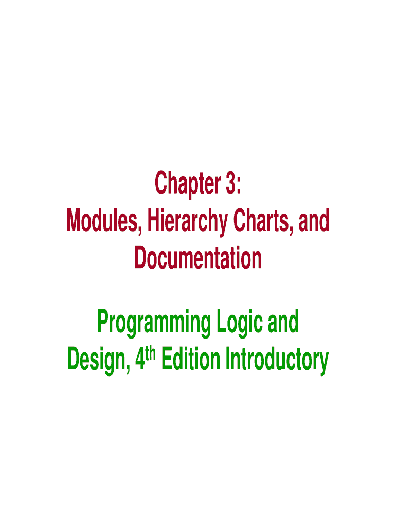 Fillable Online Modules, Hierarchy Charts, and Fax Email Print - pdfFiller