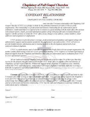 Fillable Online FINANCIAL COVENANT Fax Email Print - pdfFiller