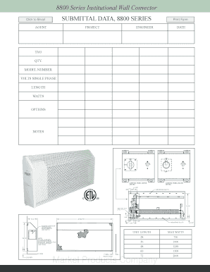 Fillable Online 8800 Series Institutional Wall Convector Fax Email ...