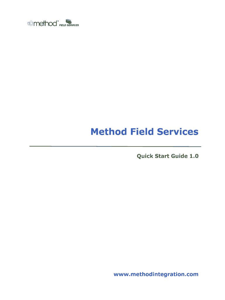 Fillable Online Method Field Services - Method Integration Fax Email ...