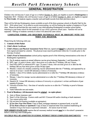 Fillable Online rpsdsherman sharpschool Roselle Park Elementary Schools ...