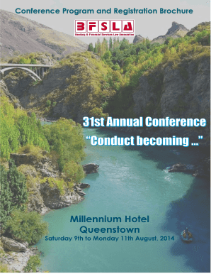 Fillable Online bfsla Millennium Hotel - bfsla Fax Email Print - pdfFiller