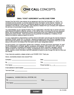 Fillable Online EMAIL TICKET AGREEMENT and RELEASE FORM Fax Email Print ...
