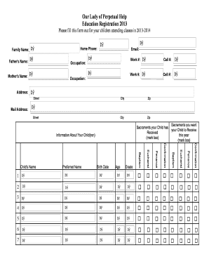 Fillable Online olphcg Our Lady of Perpetual Help Education ...