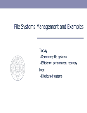 Fillable Online File Systems Management and Examples Fax Email Print ...