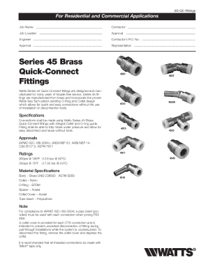 Fillable Online Series 45 Brass Quick-Connect Fittings Fax Email Print ...