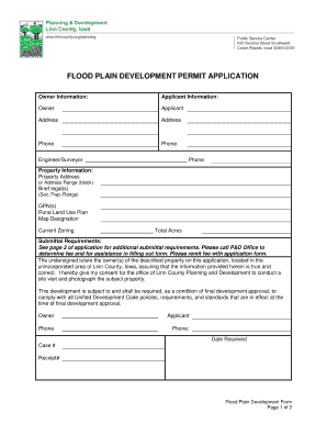 Fillable Online Flood Plain Development Form 2006 Fax Email Print ...