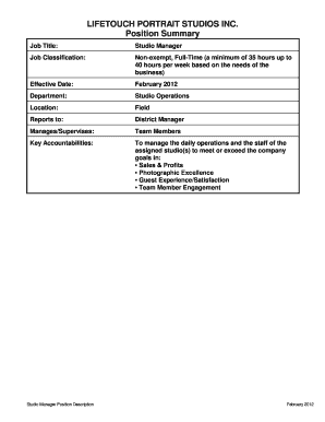 Fillable Online LIFETOUCH PORTRAIT STUDIOS INC Fax Email Print - pdfFiller