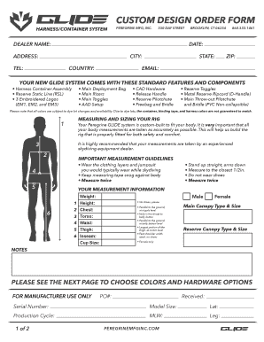 Fillable Online CUSTOM DESIGN ORDER FORM - bperegrinemfgincbbcomb Fax ...