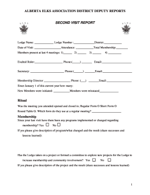 Fillable Online abelks ALBERTA ELKS ASSOCIATION DISTRICT DEPUTY REPORTS ...