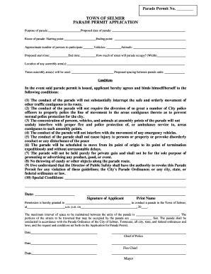 Fillable Online Parade Request Permit Application 82707 Fax Email Print ...