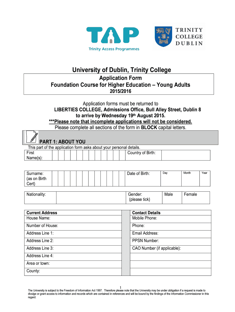 Fillable Online libertiescollege Access to Higher Education.pdf ...