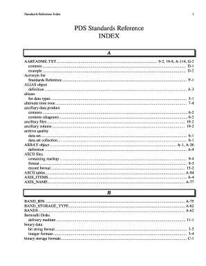 Fillable Online pds nasa Appendix D. Examples of Required Files - the ...