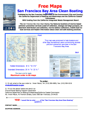 Fillable Online SF Bay Area Free Maps Order Form - Boating Safety Fax ...