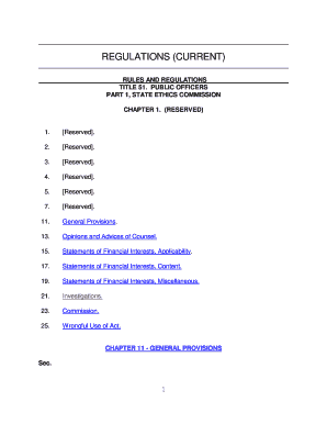 Fillable Online REGULATIONS (CURRENT) Fax Email Print - pdfFiller