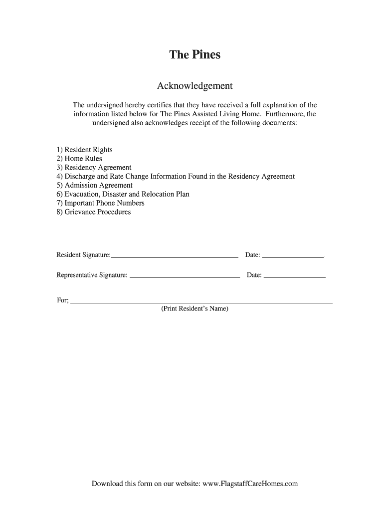 Fillable Online The Pines Fax Email Print - pdfFiller