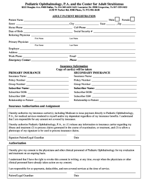 Fillable Online Adult Patient RegistrationFINALdocx Fax Email Print ...