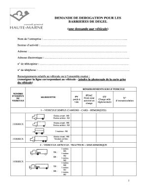Remplissable En Ligne haute-marne T l chargez le formulaire de demande de d rogation Fax Email ...