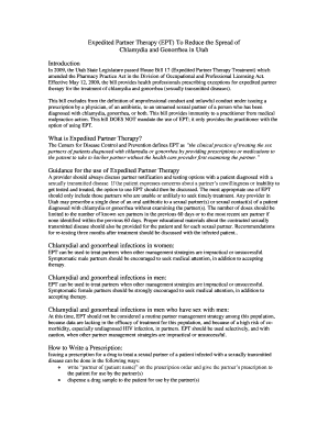 Fillable Online Expedited Partner Therapy (EPT) To Reduce the Spread of ...