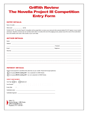 Fillable Online Griffith Review Fax Email Print - pdfFiller