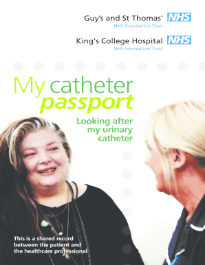 Fillable Online slicare My catheter passport - Southwark and Lambeth Integrated Care - slicare ...