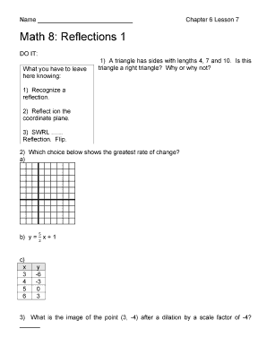 Fillable Online pages pmschools Chapter 6 Lesson 7 Reflectionsdocx ...
