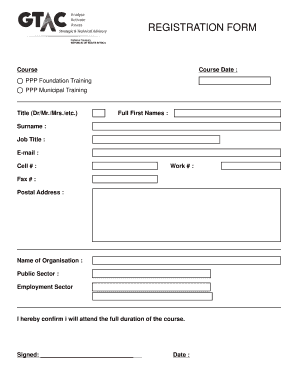 Fillable Online gtac gov REGISTRATION FORM - GTAC Fax Email Print ...