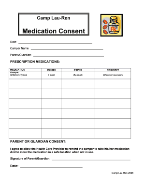 Fillable Online Medication Consent.doc Fax Email Print - pdfFiller