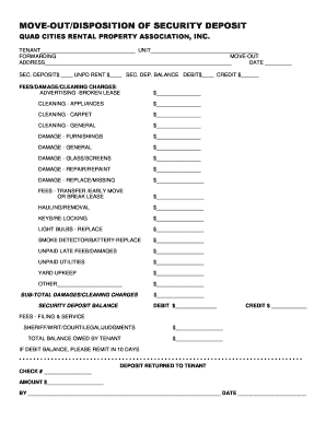 Fillable Online Disposition of Security Depositdoc Fax Email Print ...