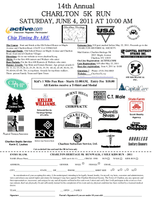 Fillable Online charlton5k Chip Timing By ARE - charlton5k Fax Email ...